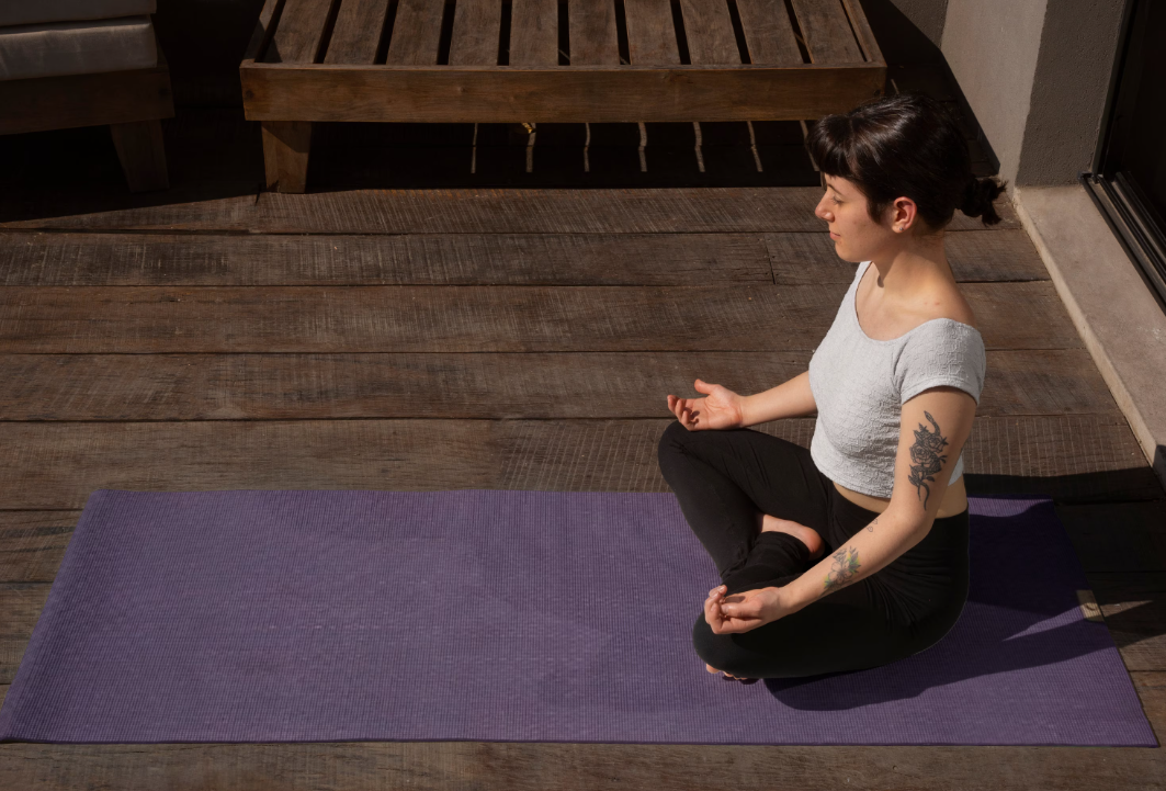 Purple yoga mat eco – Gaia Asana