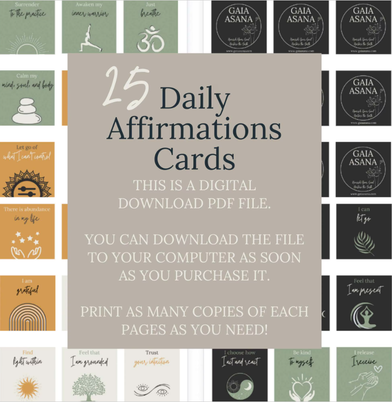 Daily affirmations digital download – Gaia Asana