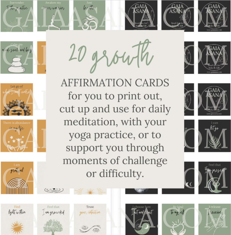 Growth affirmations digital download – Gaia Asana
