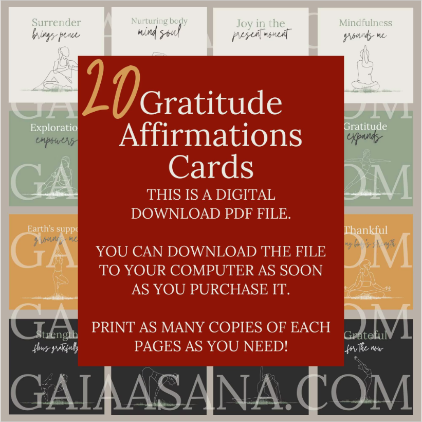 Gratitude affirmations digital download – Gaia Asana