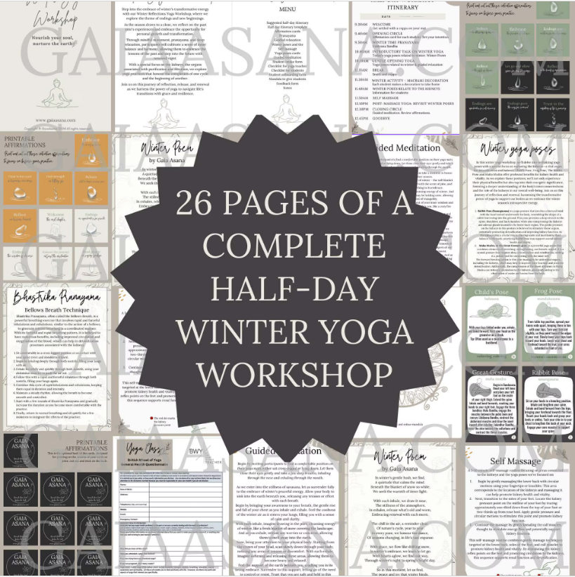 Winter yoga workshop digital download – Gaia Asana