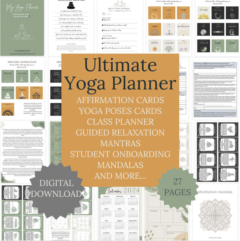 yoga planner digital download – Gaia Asana