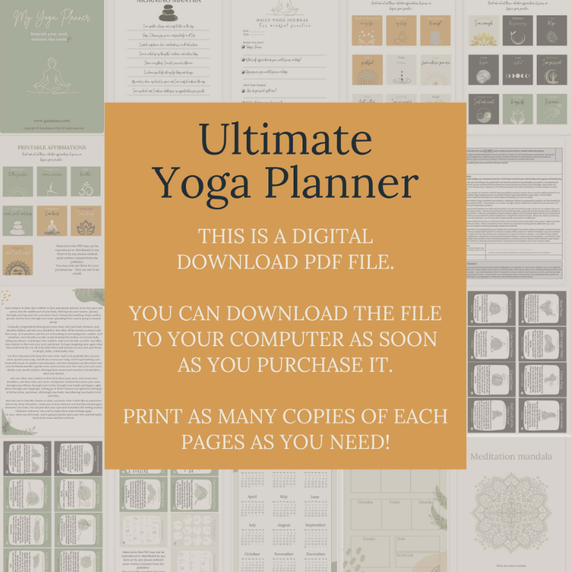 yoga planner digital download – Gaia Asana